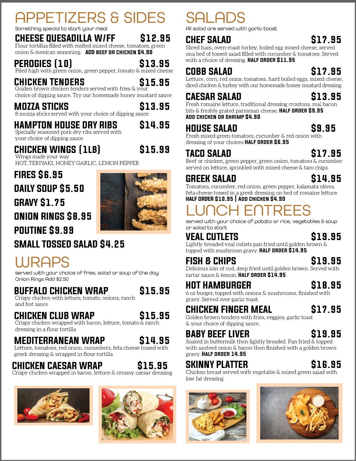 Menu at River Rock Grill restaurant, Drayton Valley