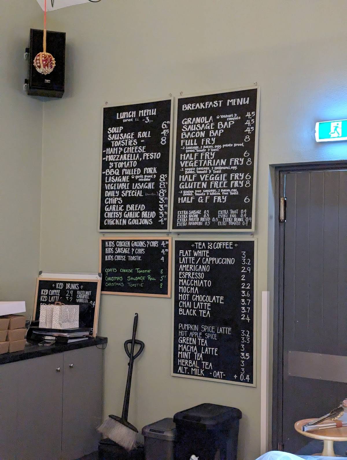 Menu at Riverside Cafe, Derrygonnelly