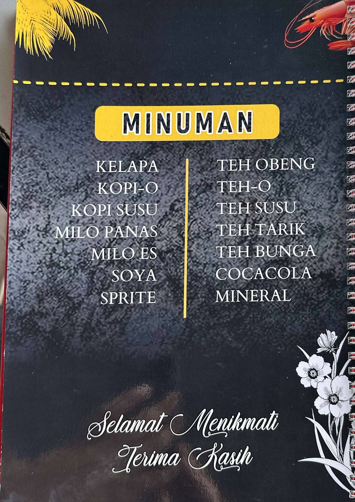 Menu at Rm Selera Masa kini restaurant, Batam