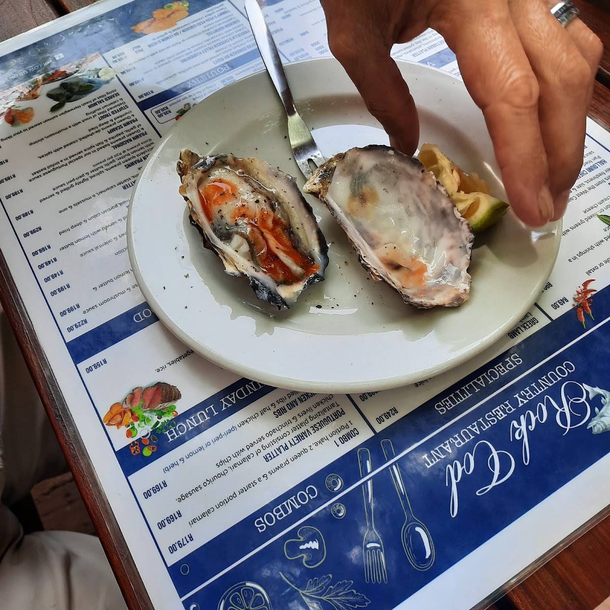 Menu at Rock Cod Country Restaurant, Roodepoort