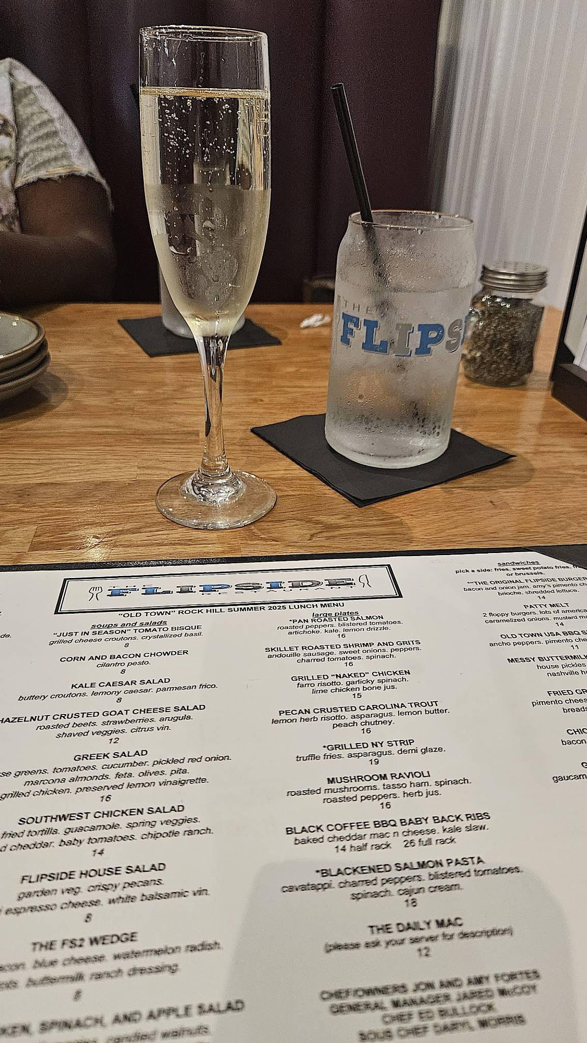 Menu at The Flipside Restaurant, Rock Hill