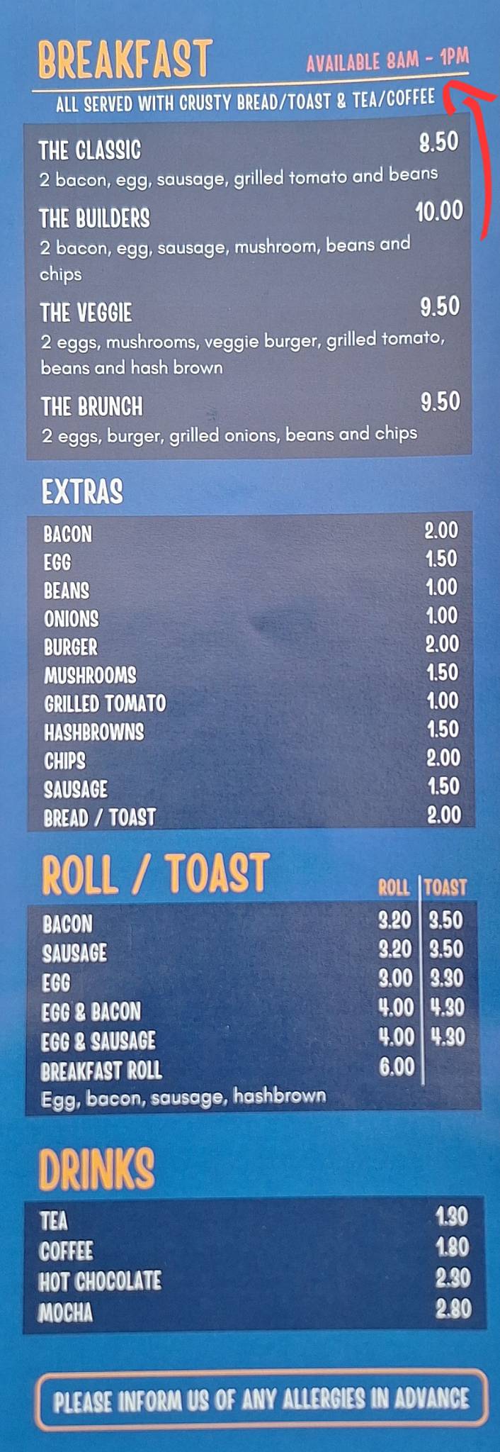 Menu at Rock 'n' Roe restaurant, London, 348 Verdant Ln