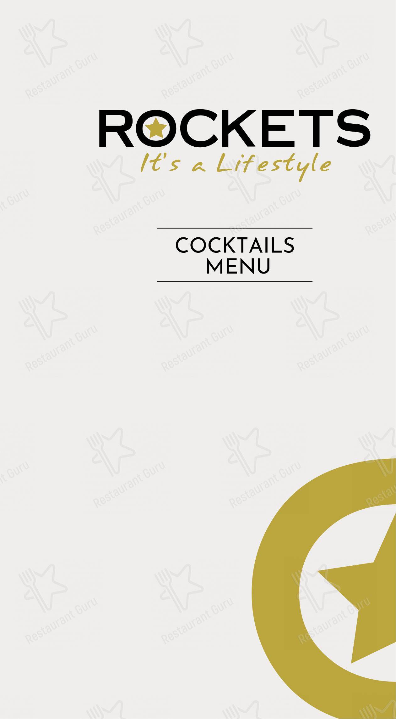 Menu at Rockets Restaurant Umhlanga, Umhlanga