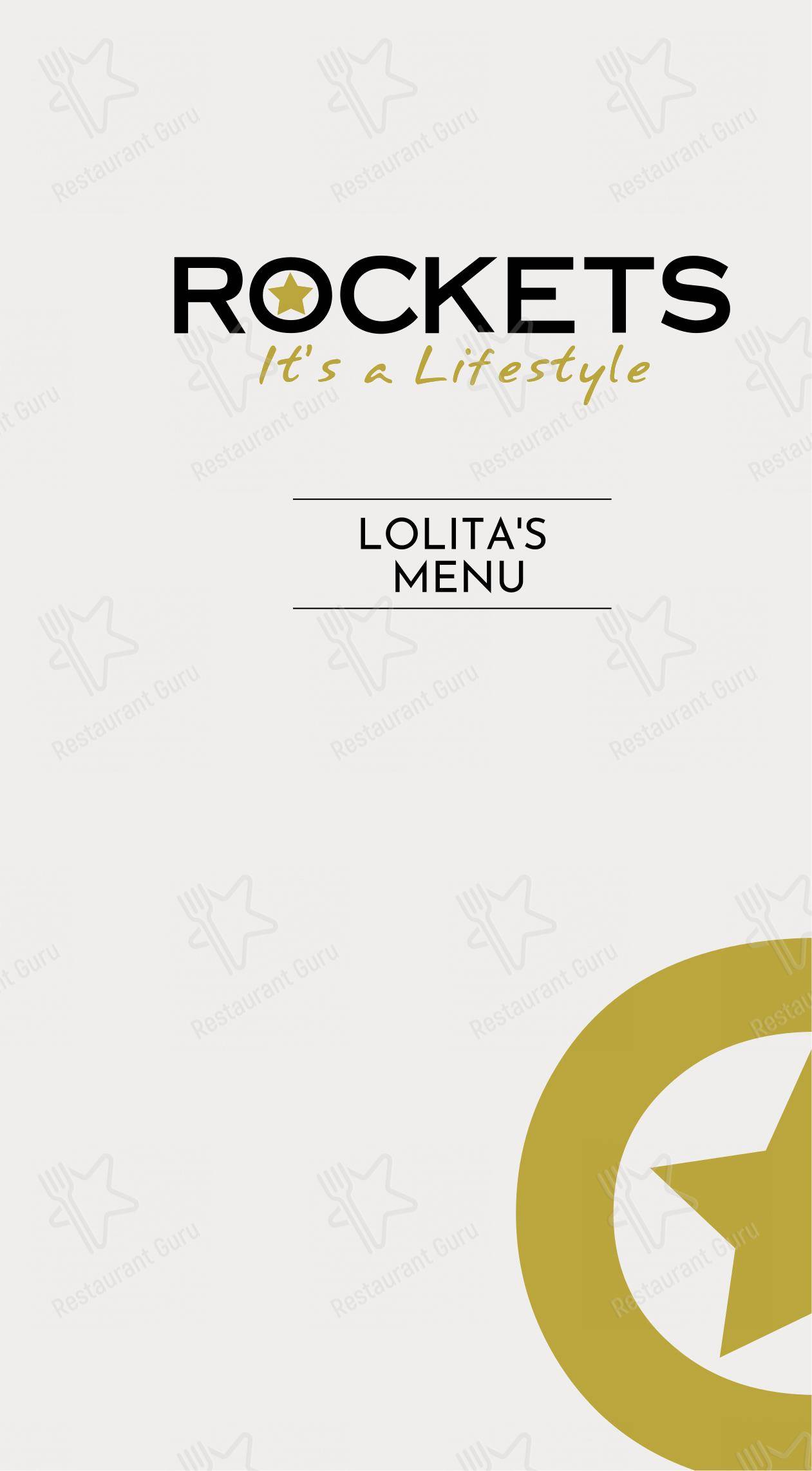 Menu at Rockets Restaurant Umhlanga, Umhlanga