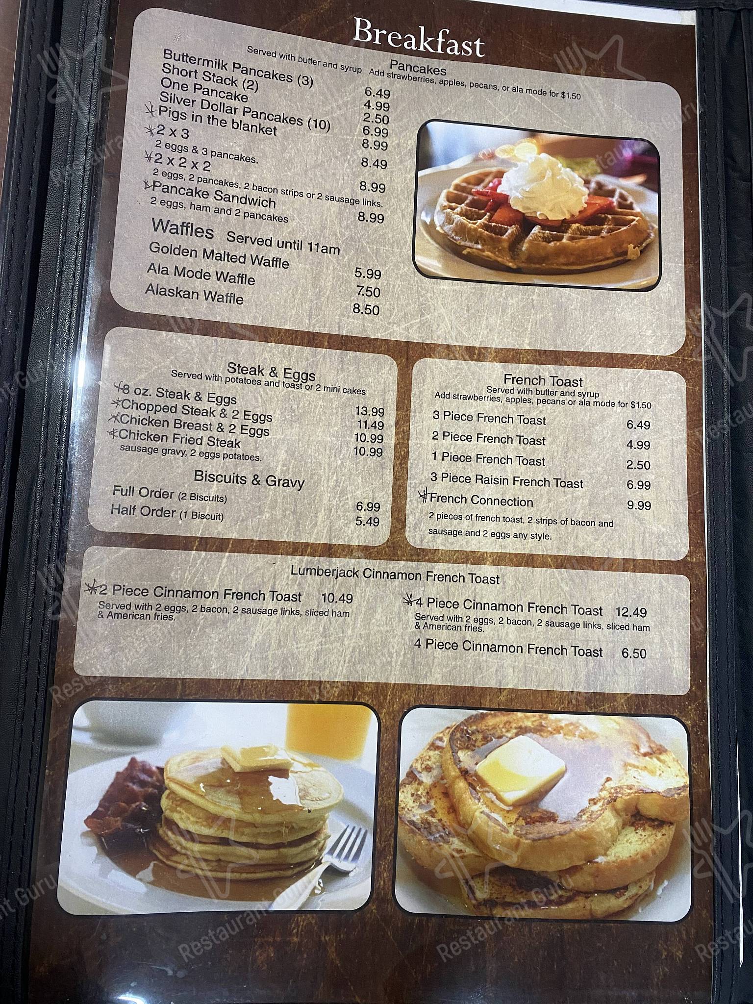 Menu at Route 19 Cafe, Waterloo