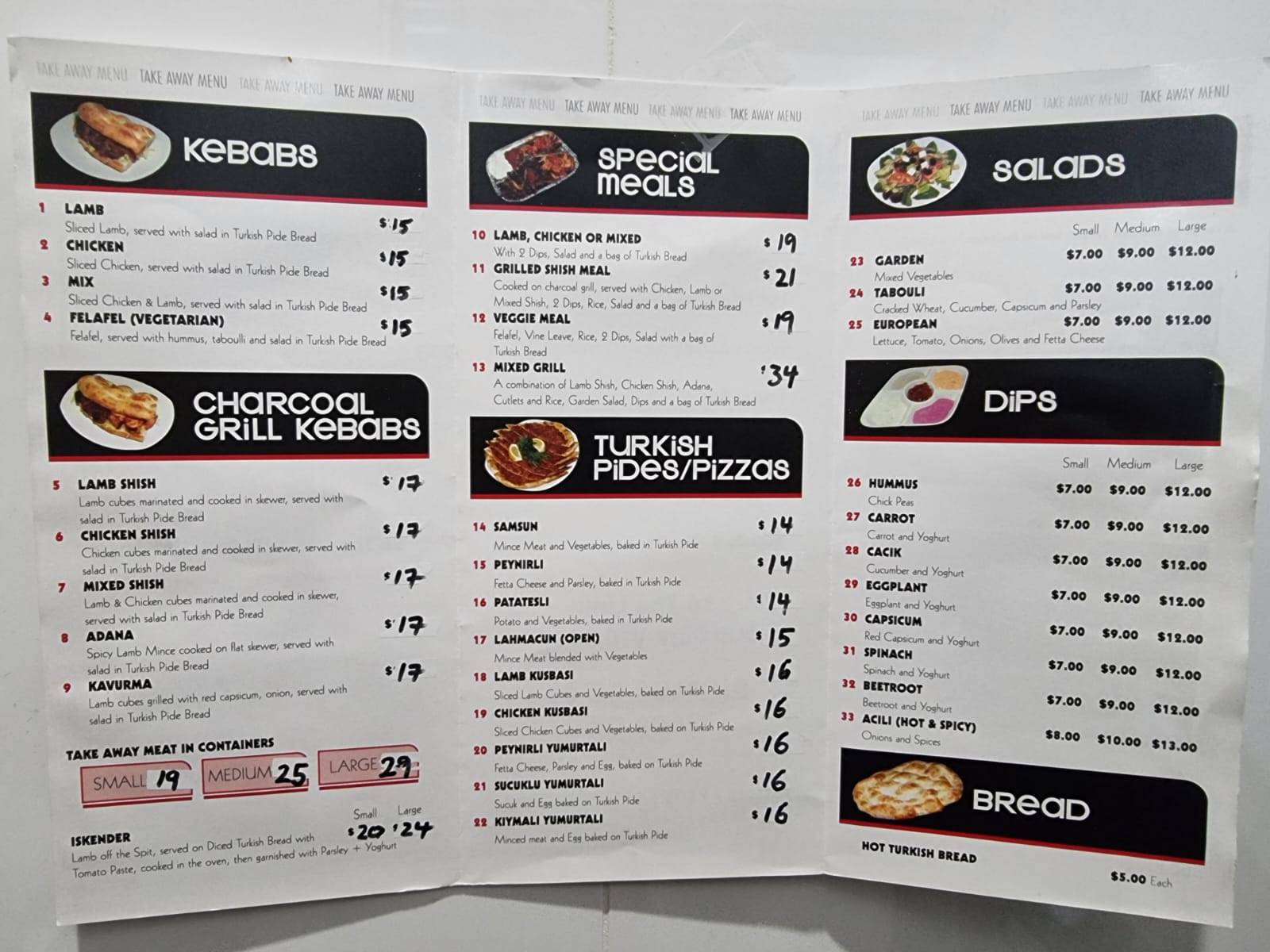 Menu at Roxy Kebabs & Cafė Mill Park restaurant, Mill Park