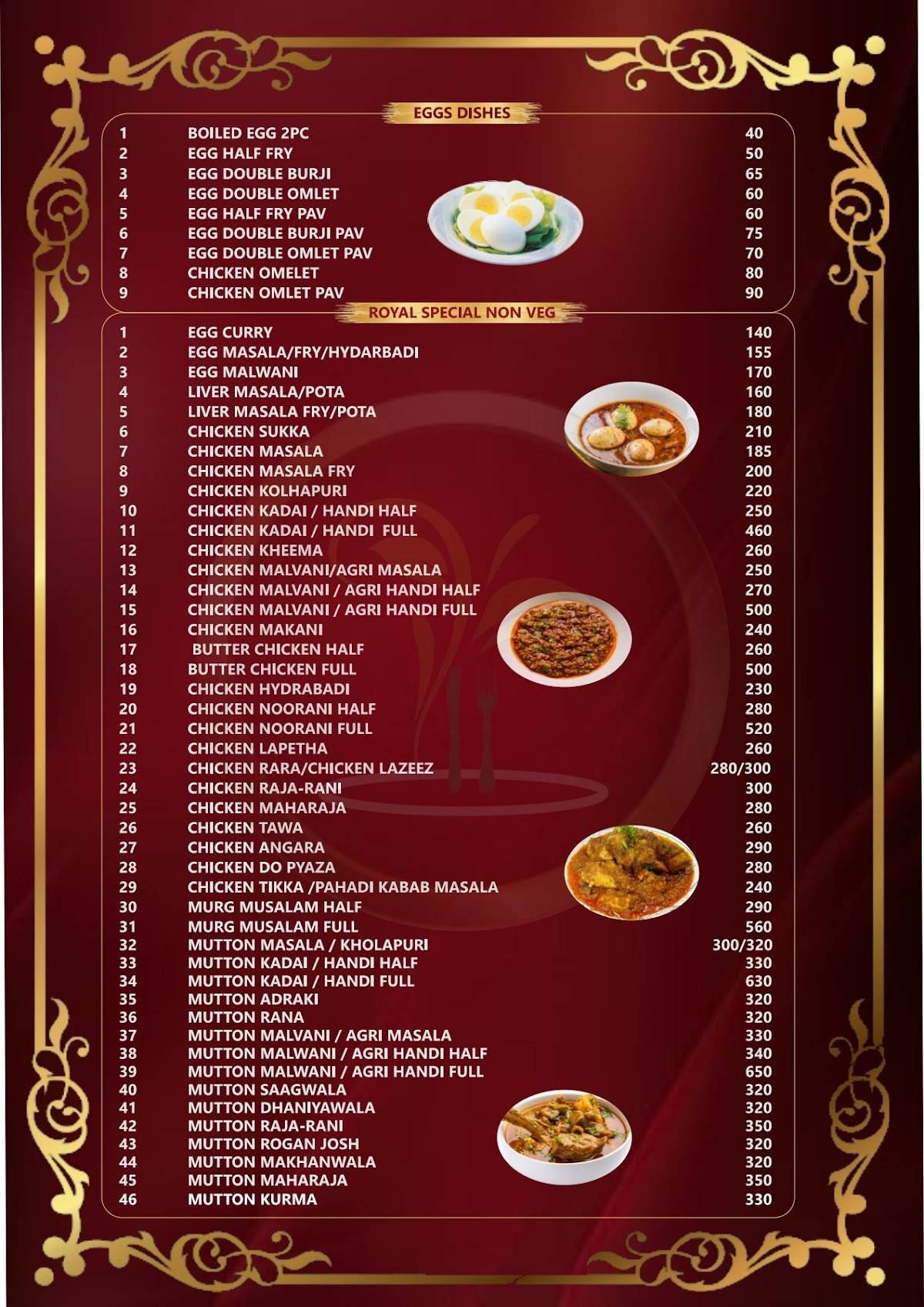 Menu at Royal Kitchen, Thane, Shri Datta Krupa