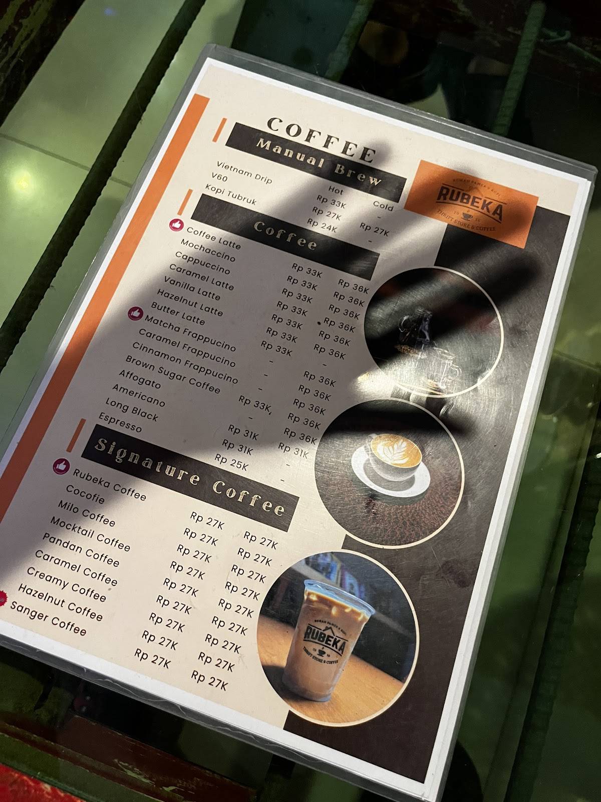Menu at Rubeka Rumah Pamer dan Kopi cafe, Batam