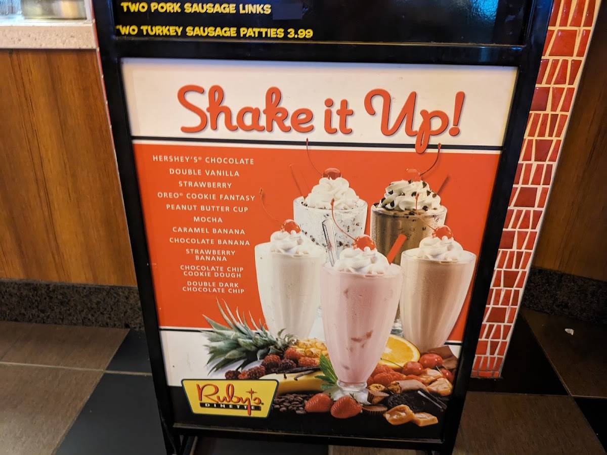 Menu at Ruby's Diner fast food, Atlantic City