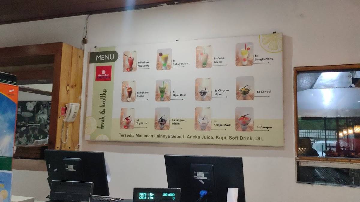 Menu at Rumah Makan Ampera restaurant, Tangerang, Jl. KH. Hasyim Ashari ...