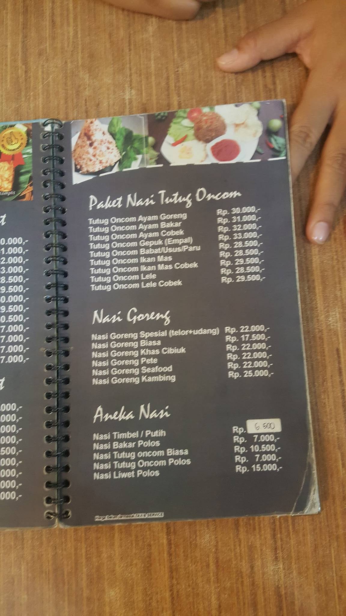 Carta del restaurante Rumah Makan Khas Sunda Cibiuk, Garut, Jl. Cikuray ...
