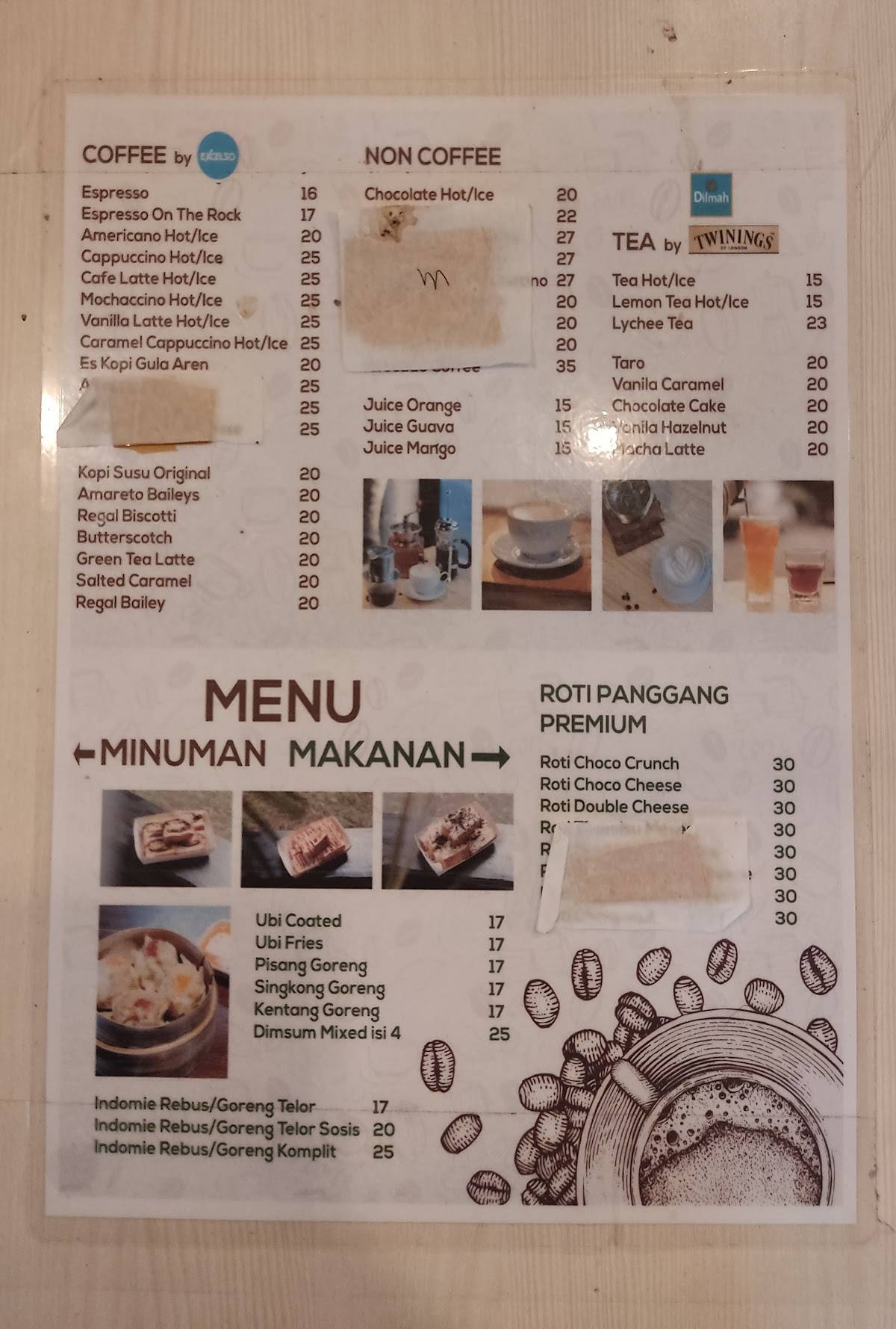 Menu at Rumah Pohon cafe, West Jakarta