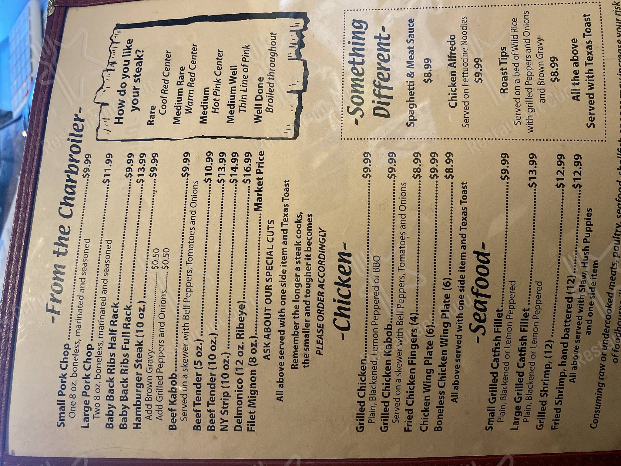Menu at 43 Grill restaurant, Russellville