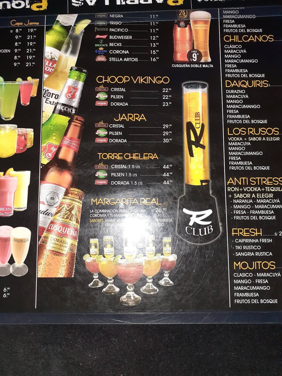 Carta del restaurante Rustica, Independencia, Centro Comercial Lima Norte