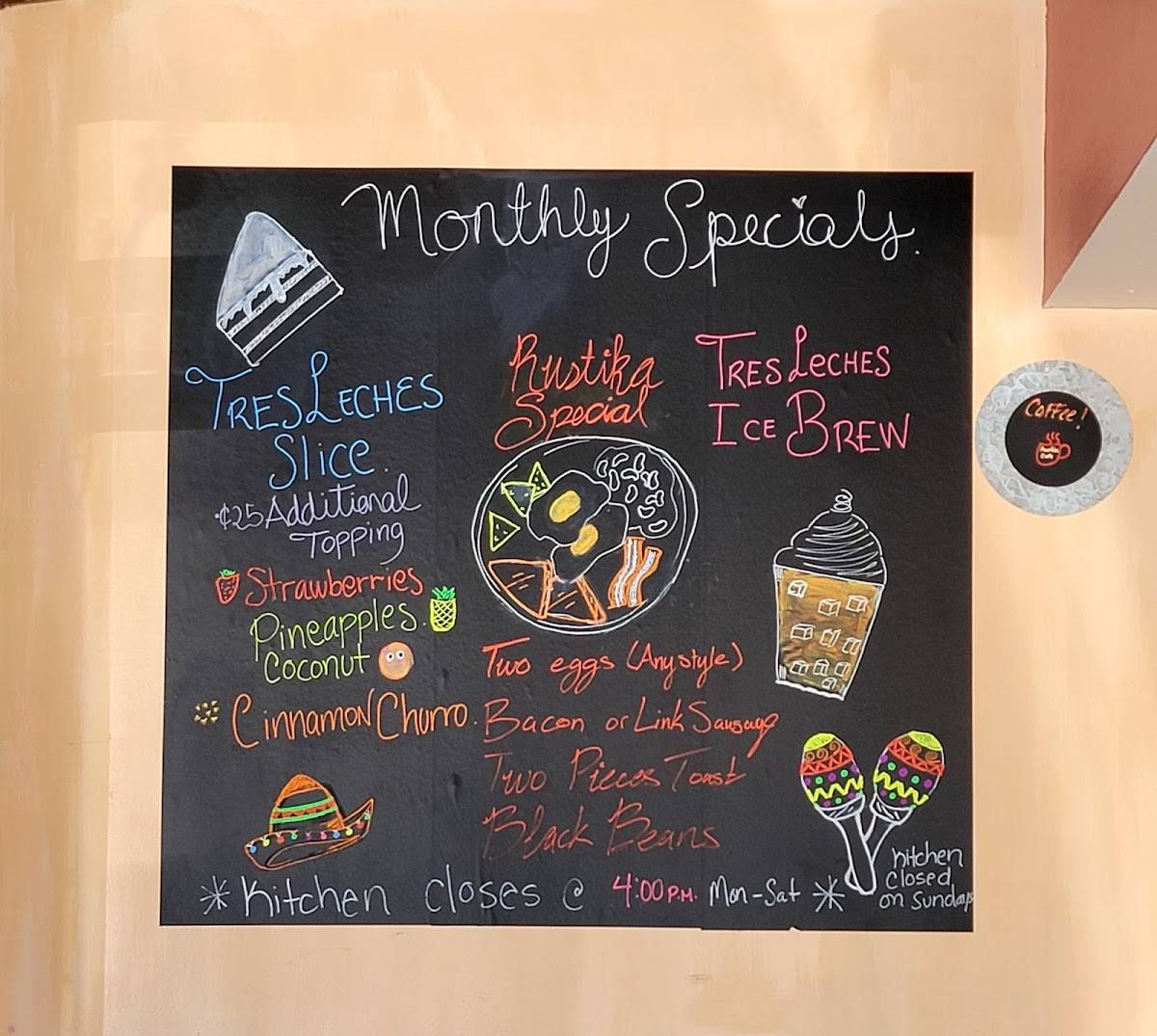 Menu at Rustika Cafe and Bakery: Sugar Land, Sugar Land