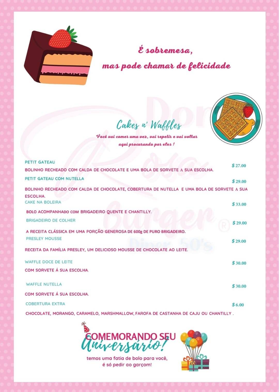 Menu em Dona Rosa Burger restaurante, São Paulo