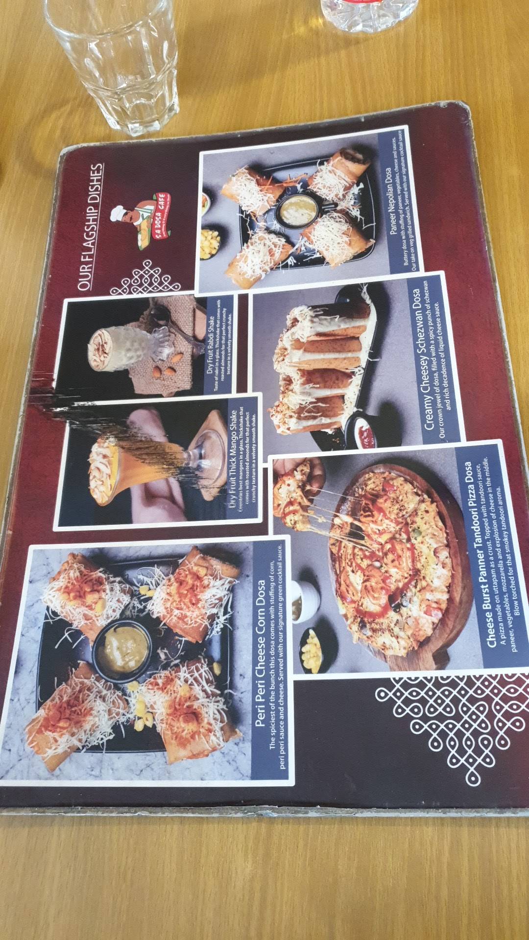 Menu at SA DOSA CAFE, Pune, Shop no