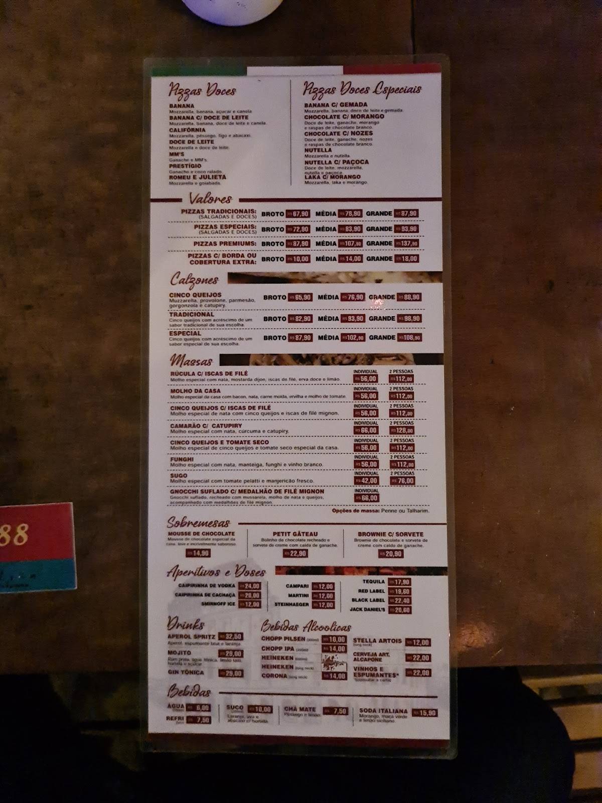 Menu em SÁLVIA FORNERIA restaurante, Porto Alegre