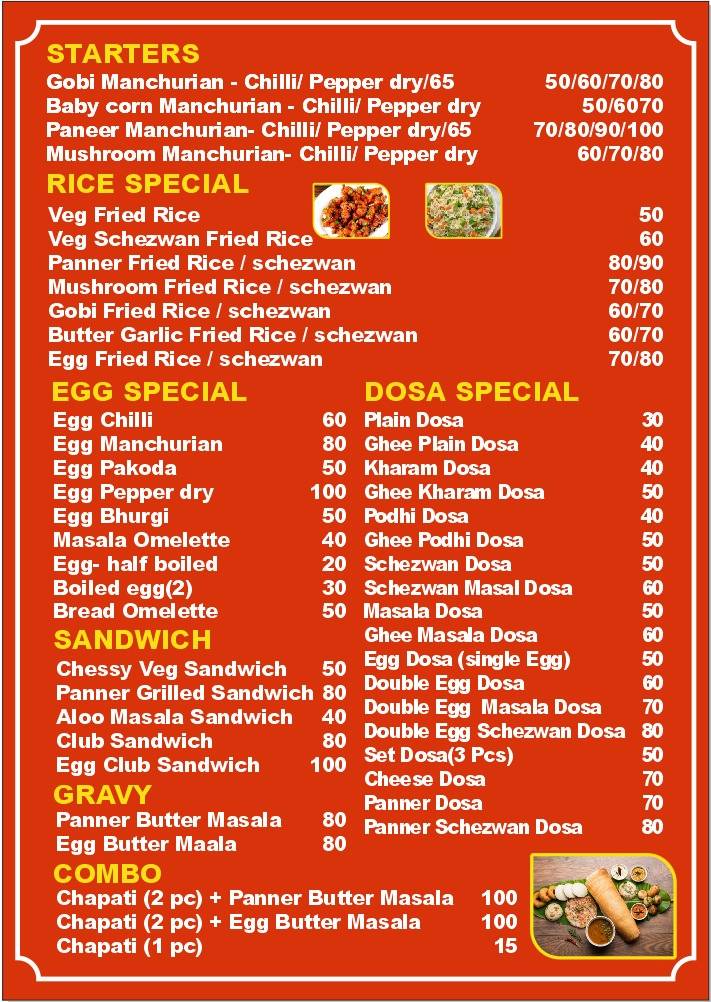 Menu at SIRI KITCHEN, Bengaluru