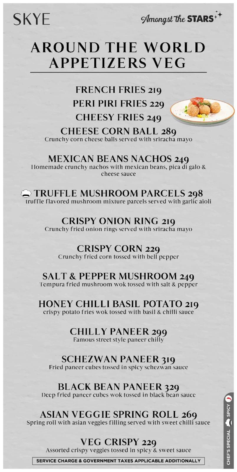 Menu at SKYE Rooftop by Eternia, Pune