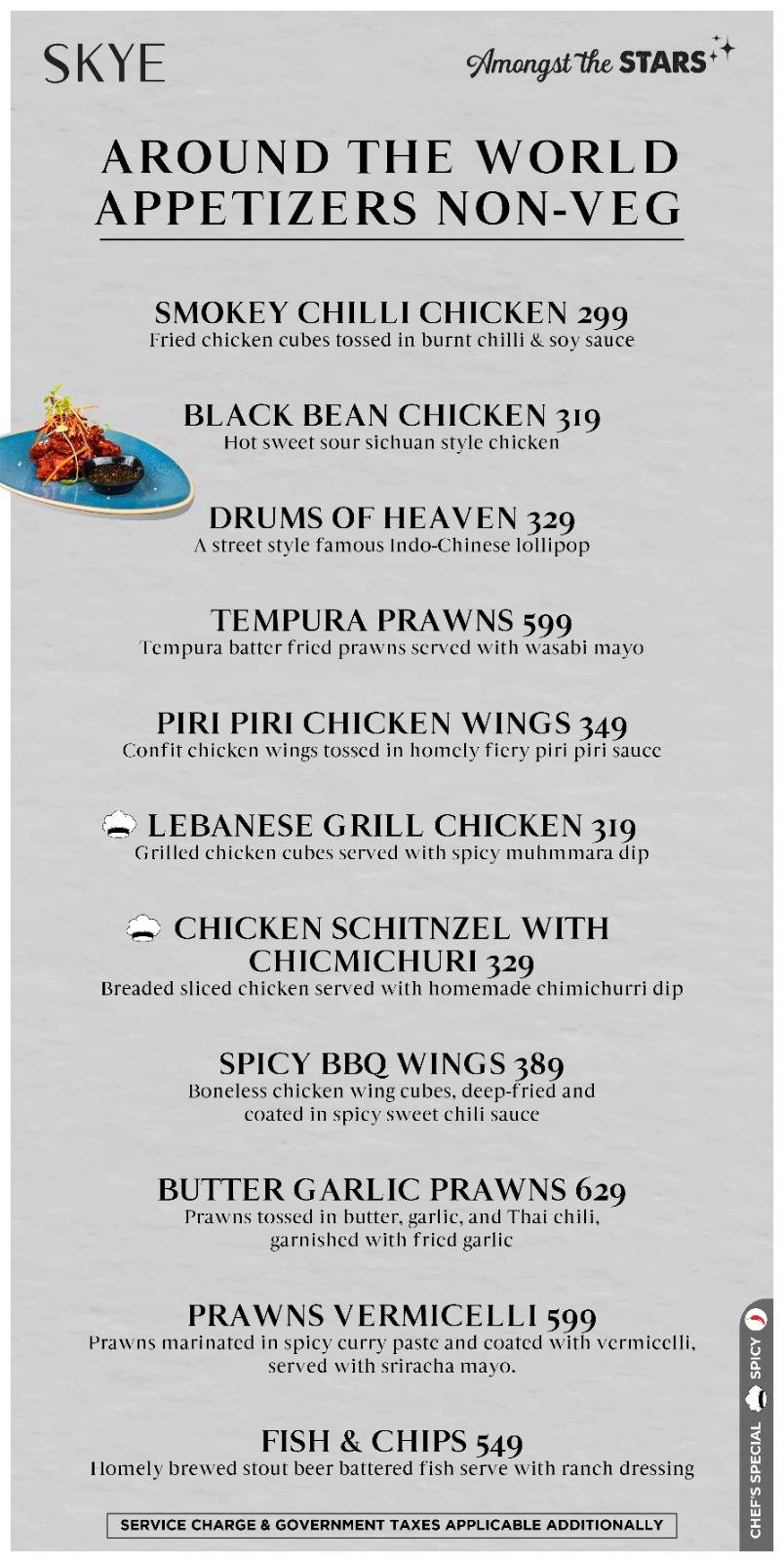 Menu at SKYE Rooftop by Eternia, Pune