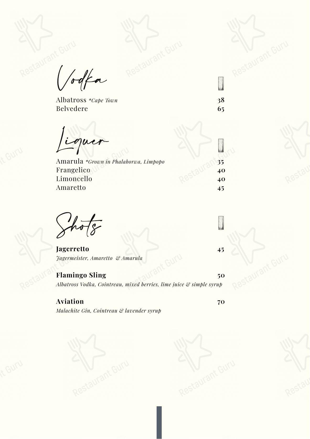 Menu at SMOKE Pretoria pub & bar, Pretoria