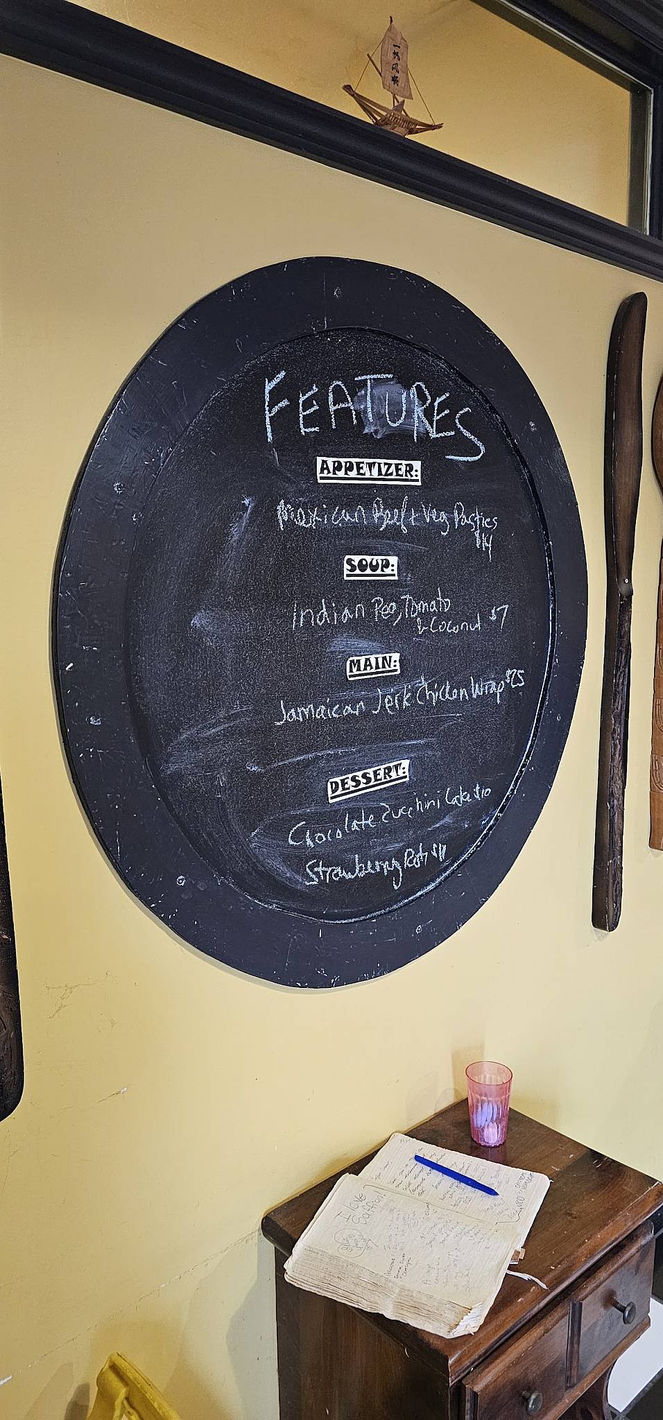Menu at Saffron restaurant, Saugeen Shores