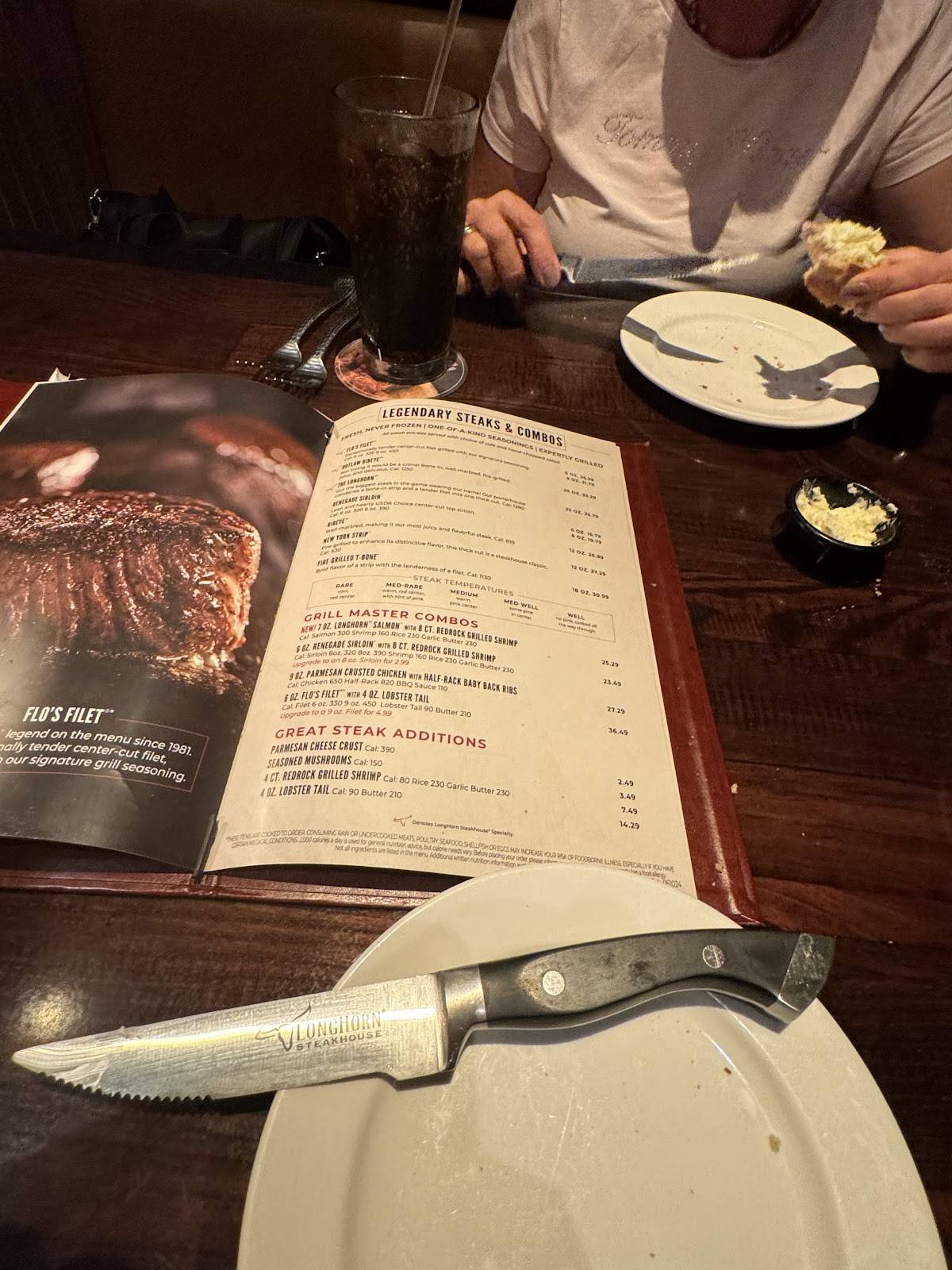 Menu at LongHorn Steakhouse, St. George