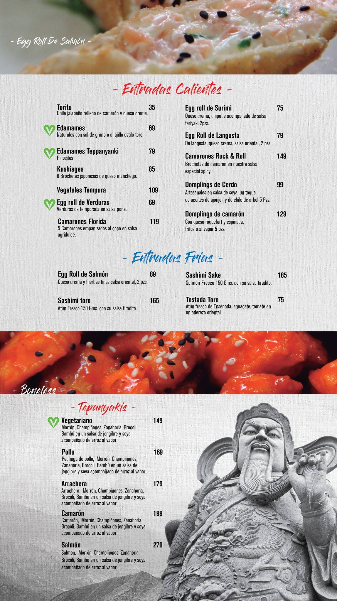 Carta del restaurante Sake Grill, Saltillo, Blvd. Pedro Figueroa 305