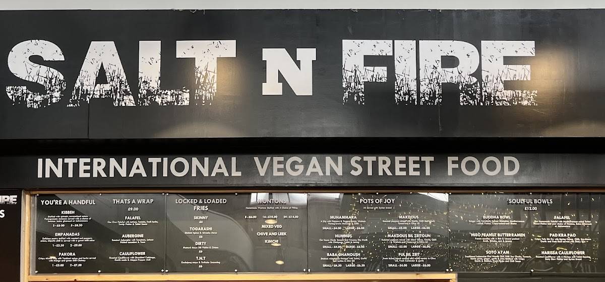 Menu at Salt’N’Fire restaurant, Inverness