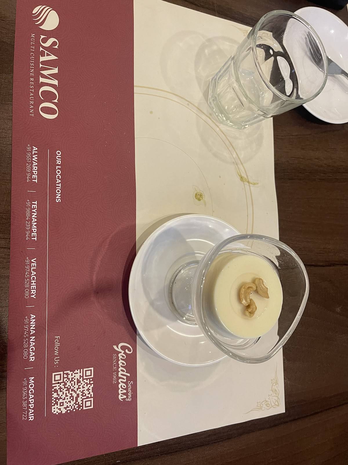 Menu at Samco Restaurant Velachery, Chennai, New No. 33