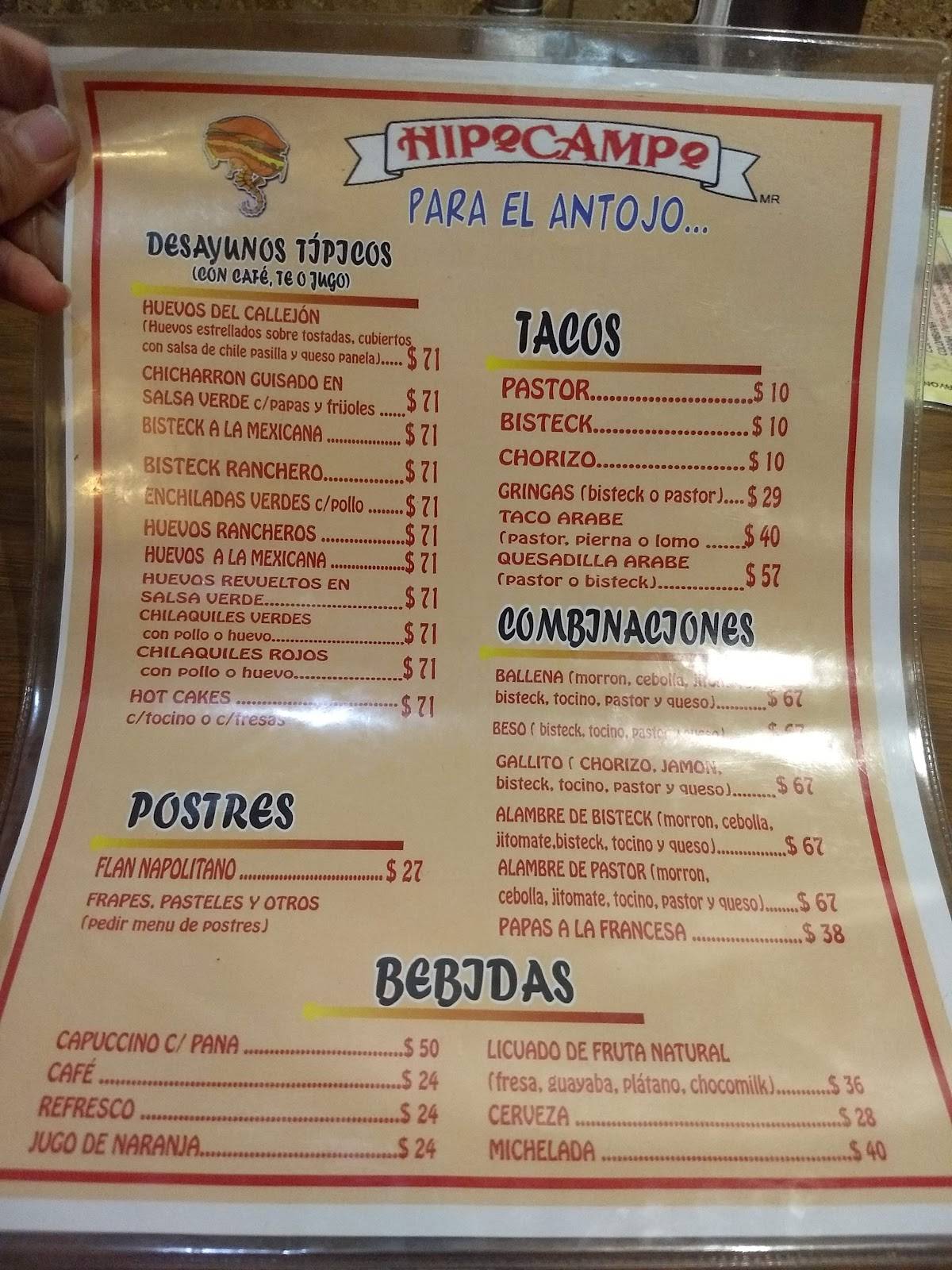 Carta del restaurante Tortas Locas Hipocampo, San Luis Potosi, Av ...