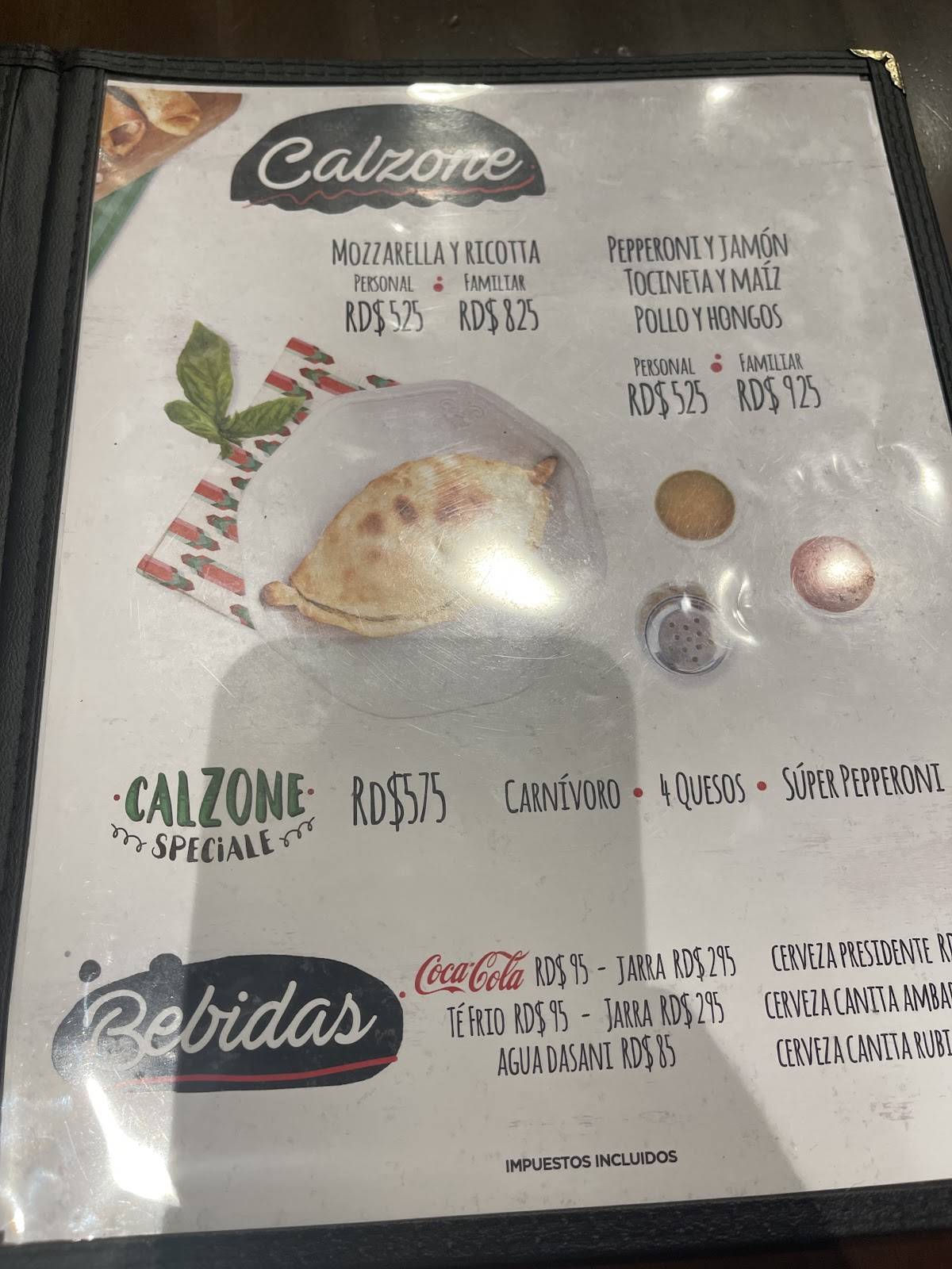Menu at Pizzarelli Ozama restaurant, Santo Domingo Este, Av. Venezuela 57