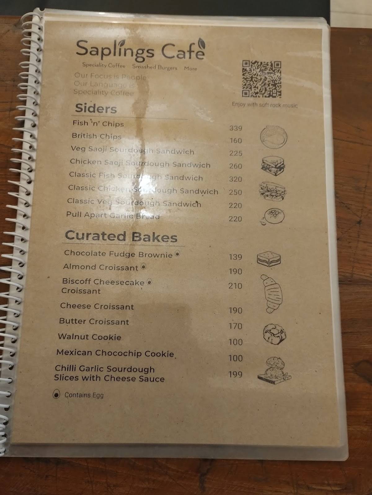 Menu at Saplings Cafe - Saplings Coffee Roasters, Nagpur