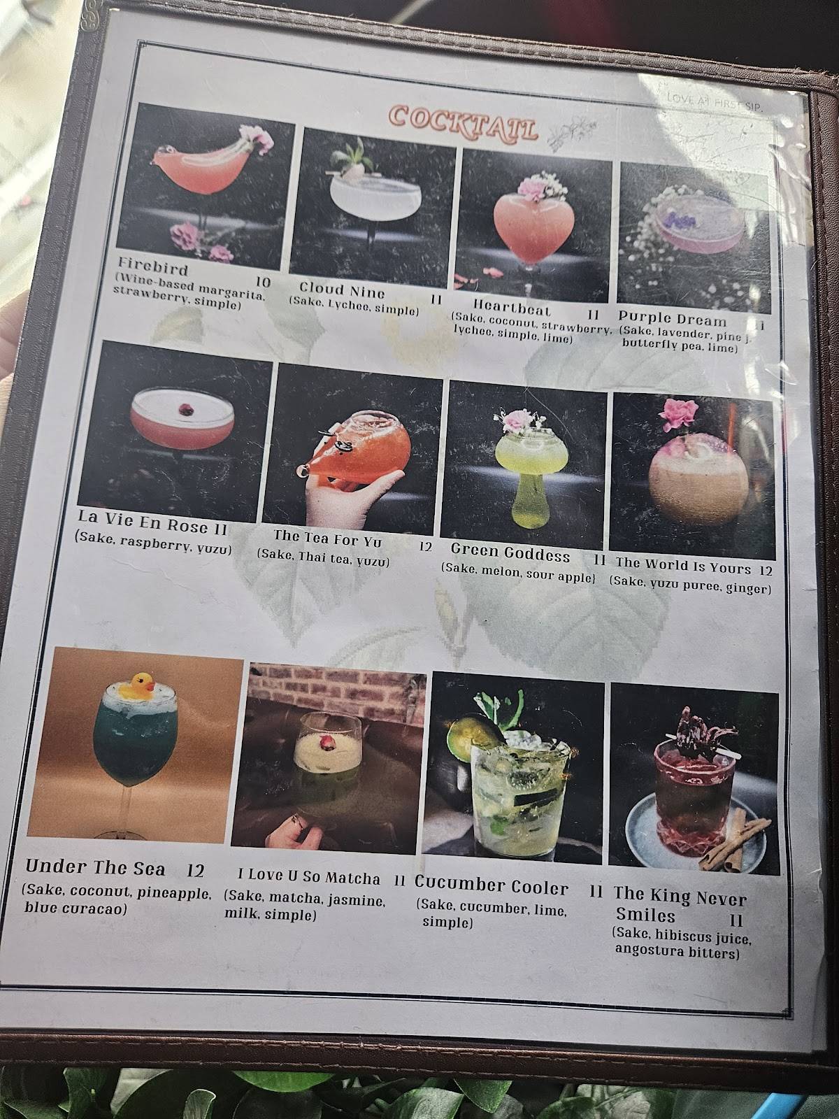 Menu at Saranrom Thai restaurant, New York City