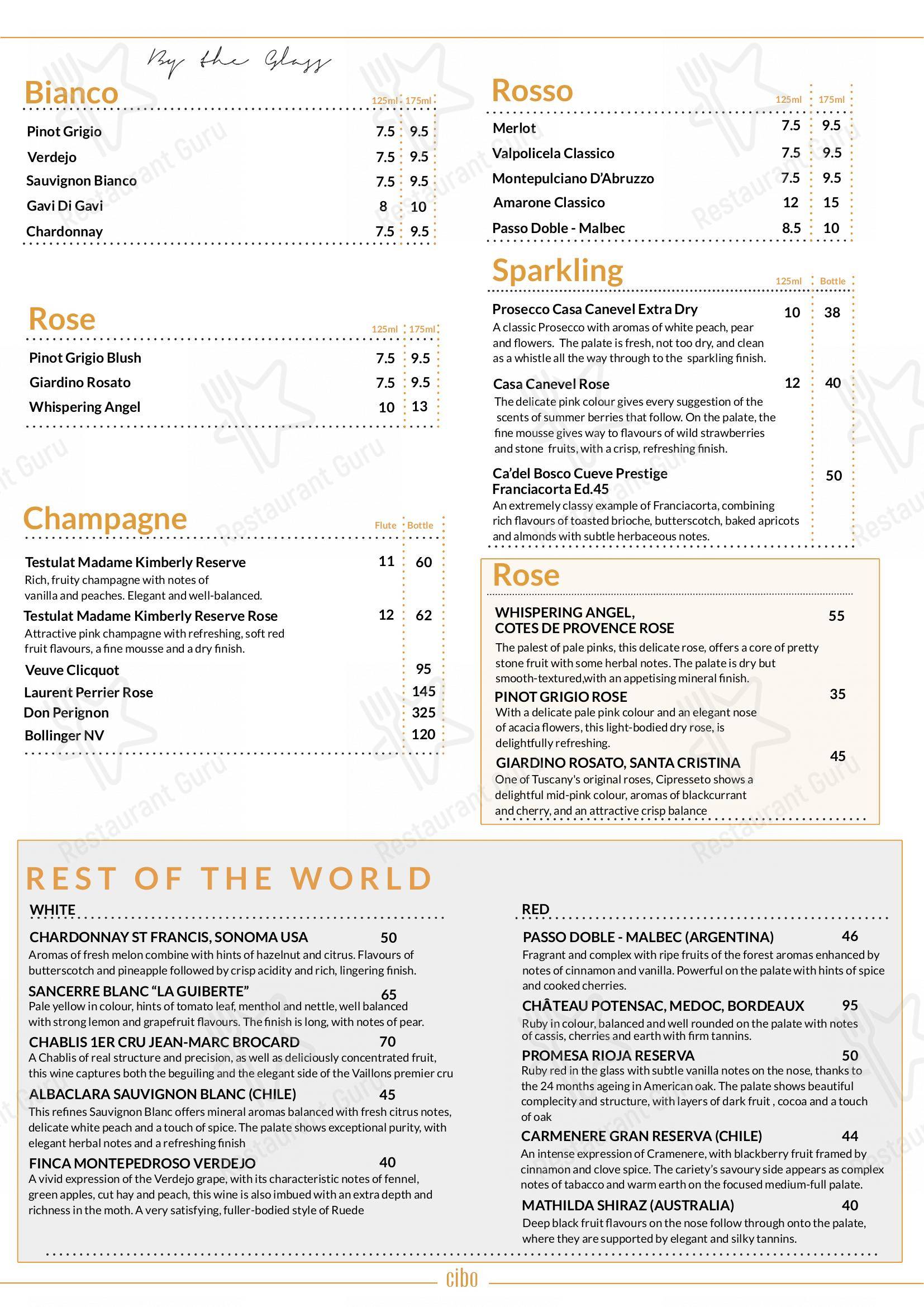 Menu at Sasso restaurant, Disley