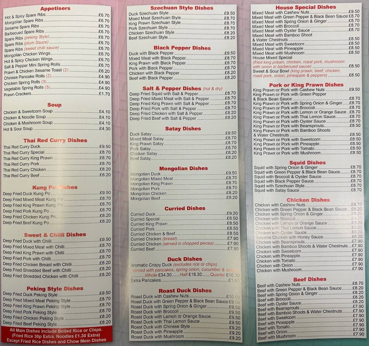 Menu at Scone Fish & Chip Shop restaurant, Perth