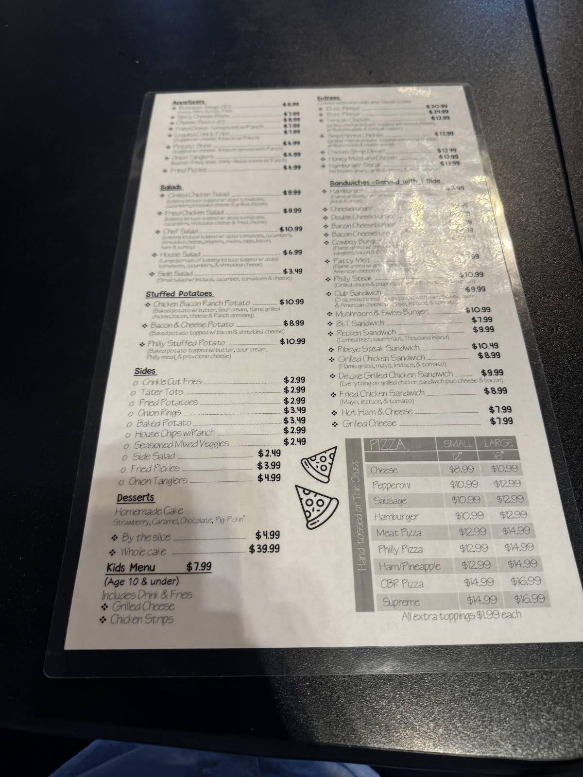 Menu at Scott's Grill steakhouse, Union City