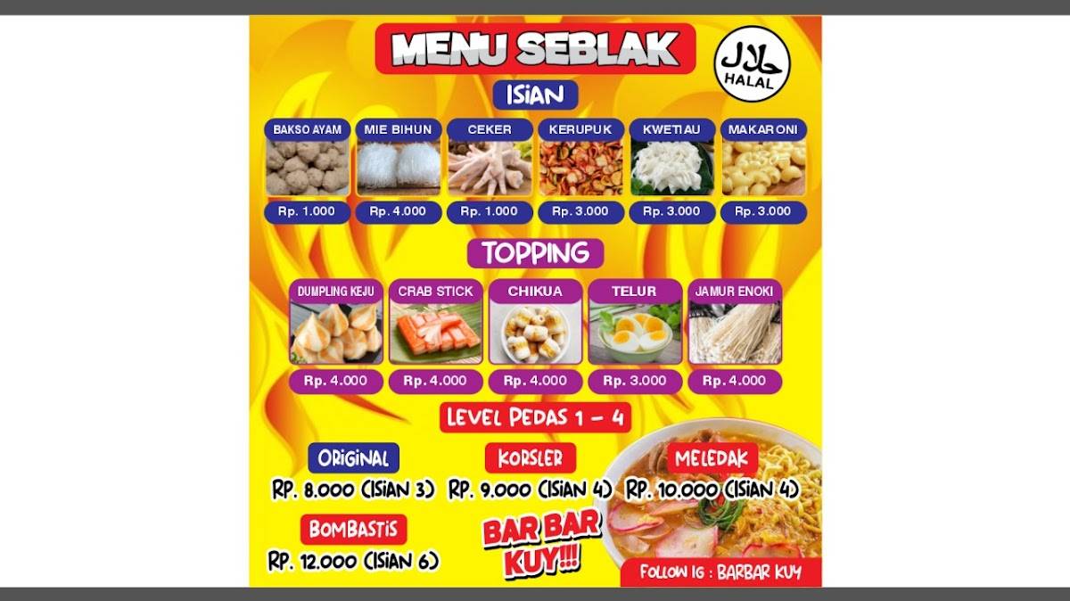 Carta de Seblak & Baso aci barbar kuy, Kartini