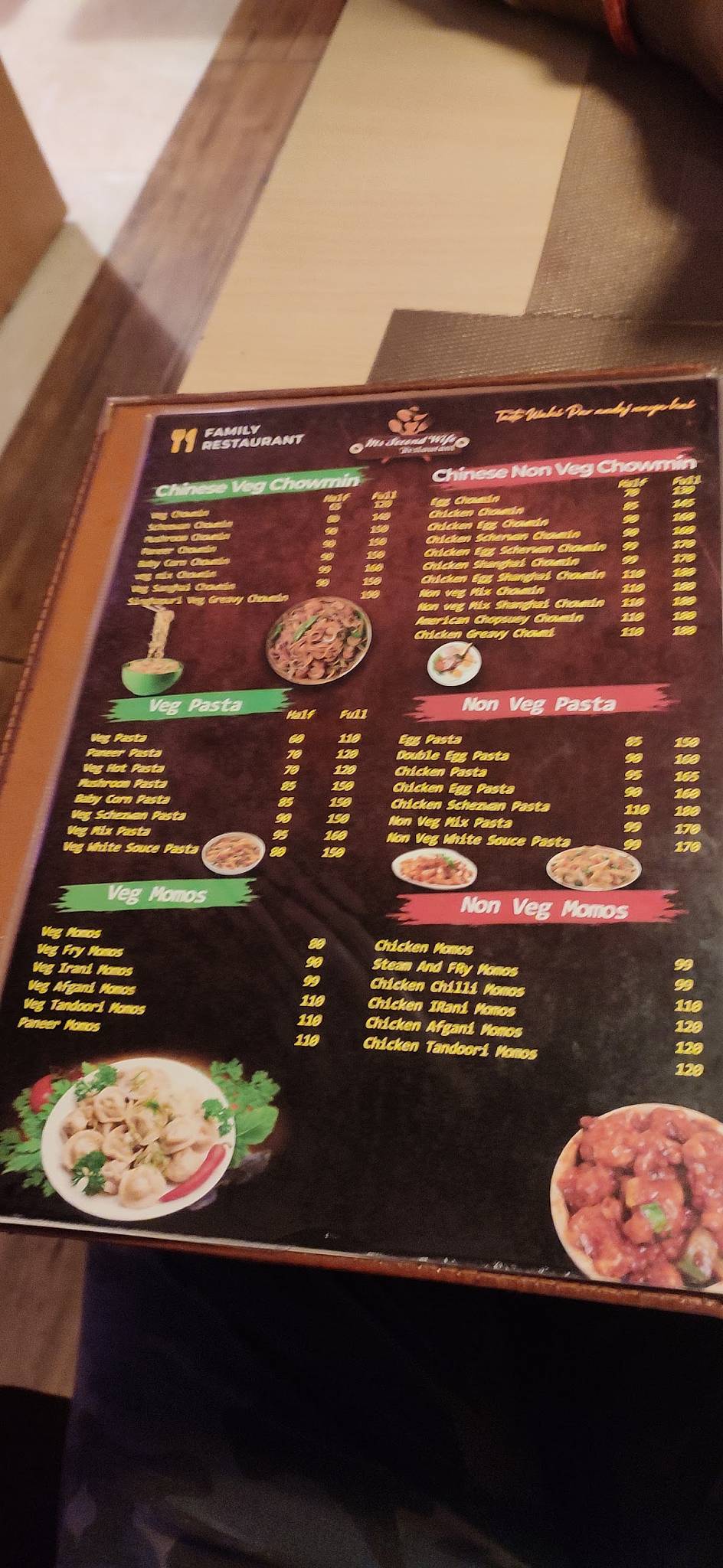 Menu at Second Wife Restaurant, Ranchi, Dangra toli chowk