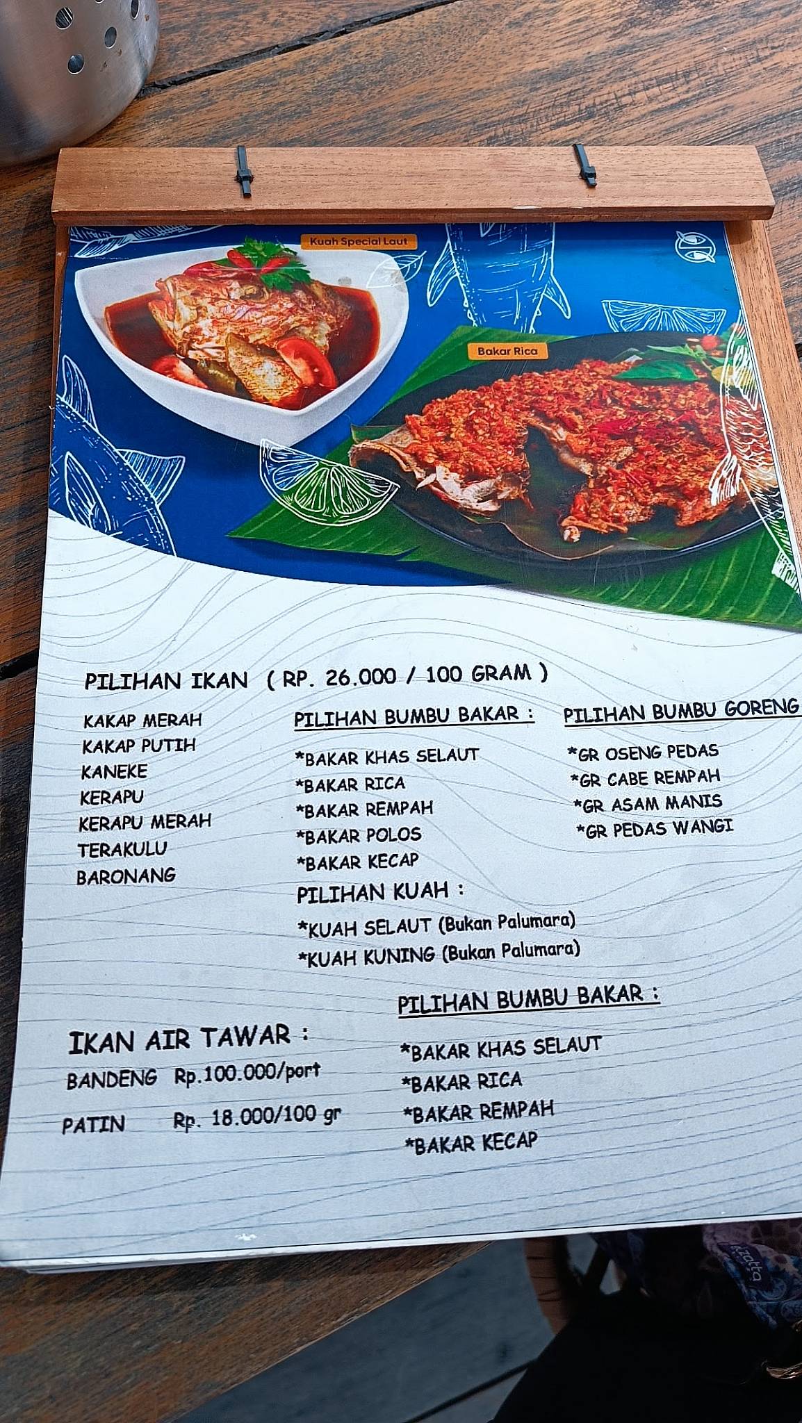 Menu at Selaut Seafood Restoran restaurant, Balikpapan