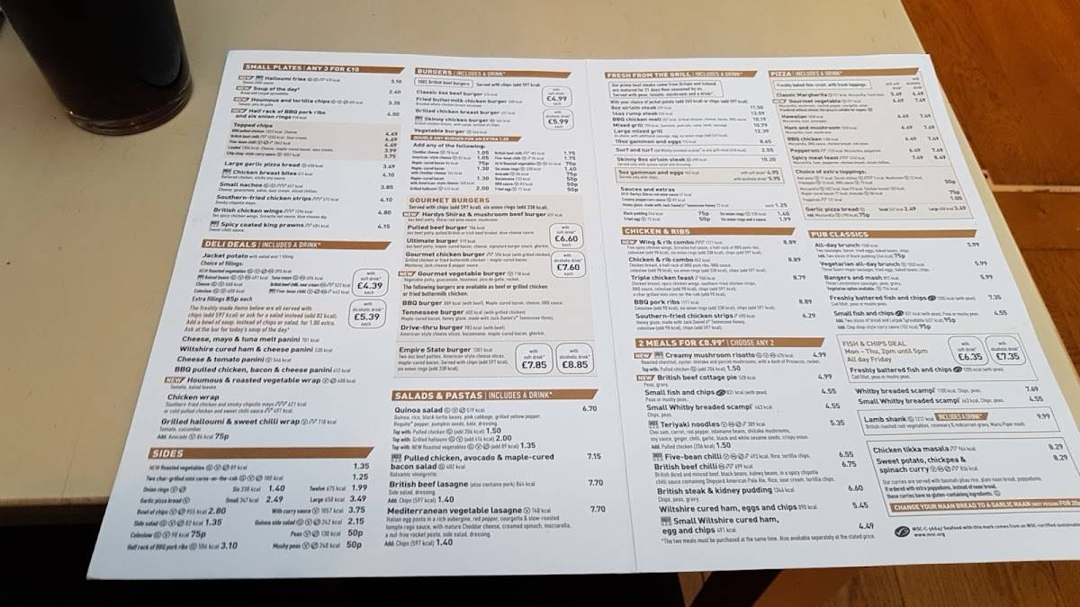 Menu at The Giant Bellflower - JD Wetherspoon pub & bar, Selby