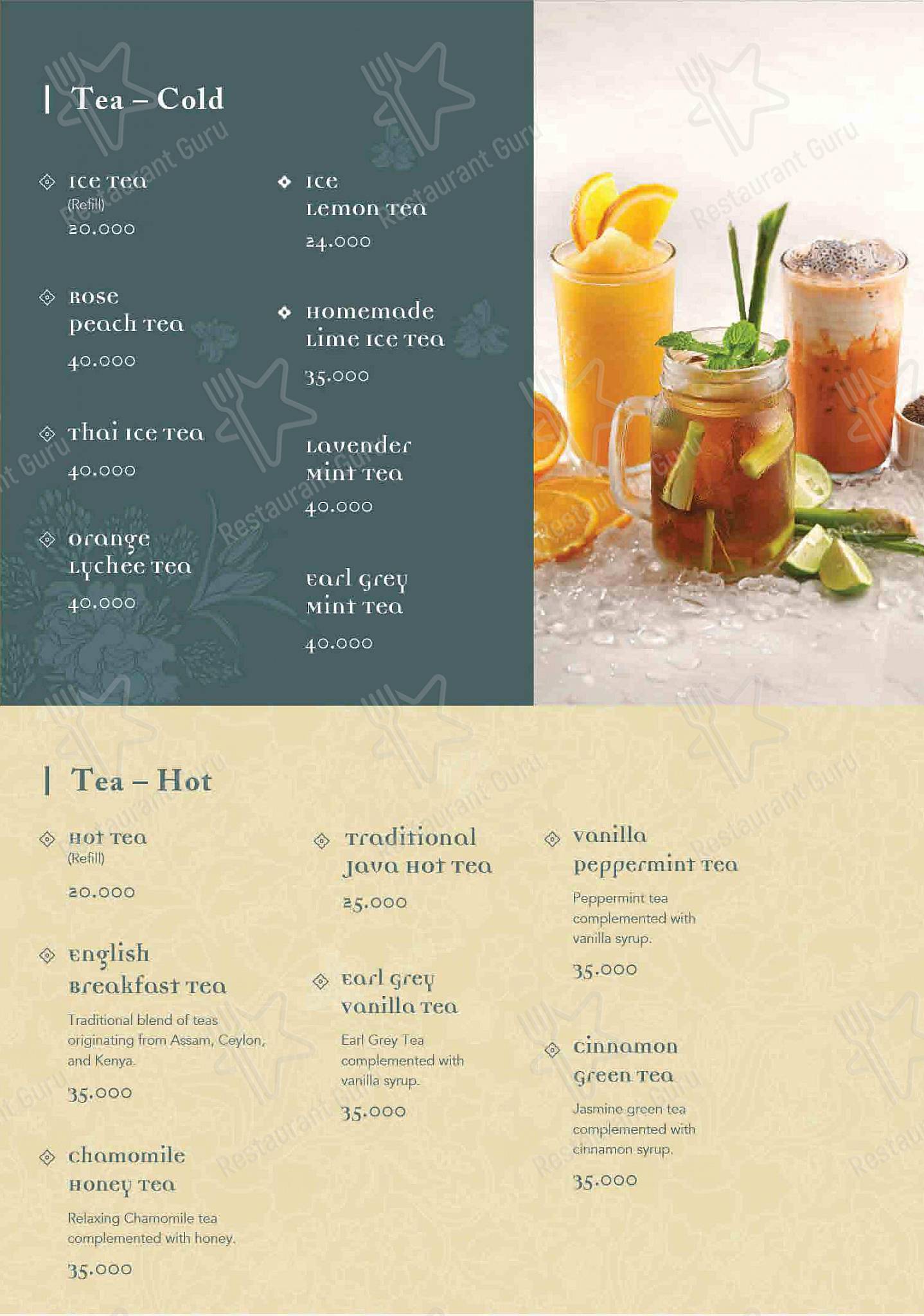 Menu at Seribu Rasa restaurant, Jakarta, Plaza Indonesia