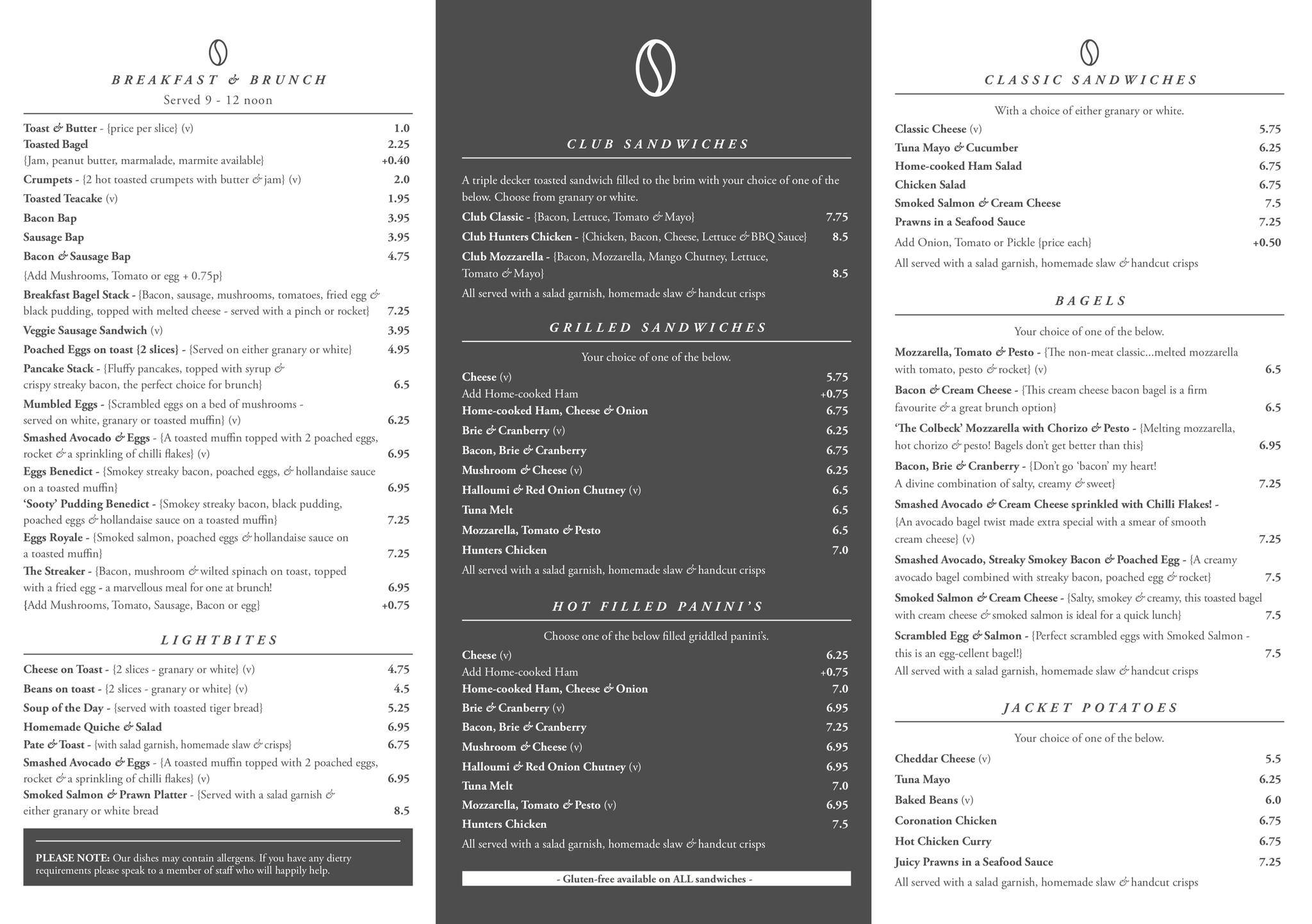 Menu at Seven Coffee Shop & Eatery cafe, Scarborough