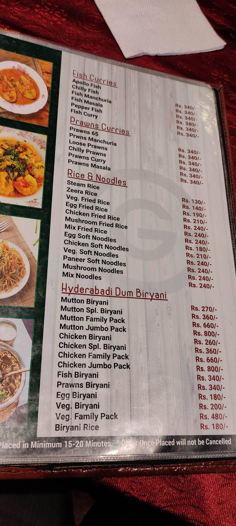 Menu at Shah Ghouse Restaurant, Hyderabad, sant nirankari satsang bhavan