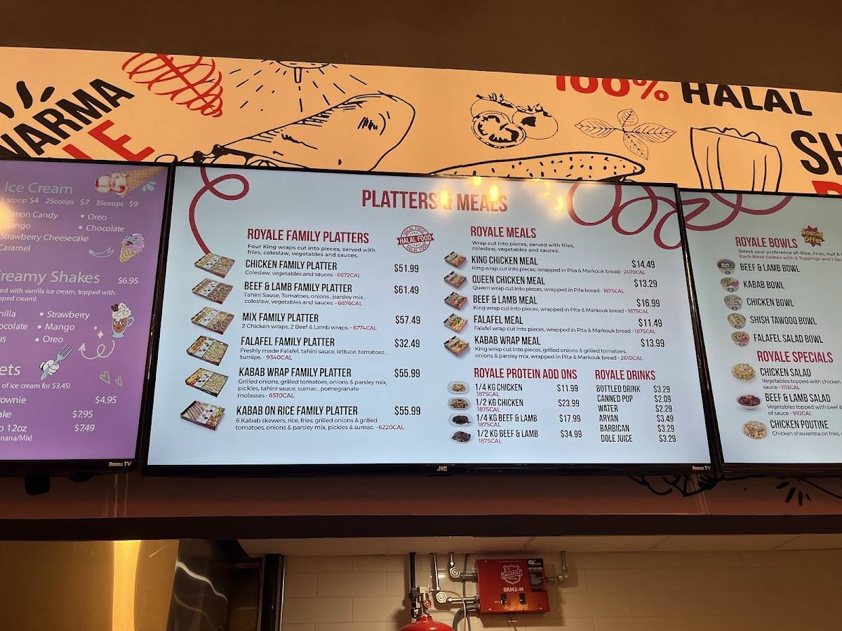Menu at Shawarma Royale restaurant, Vaughan, Rutherford Rd #25
