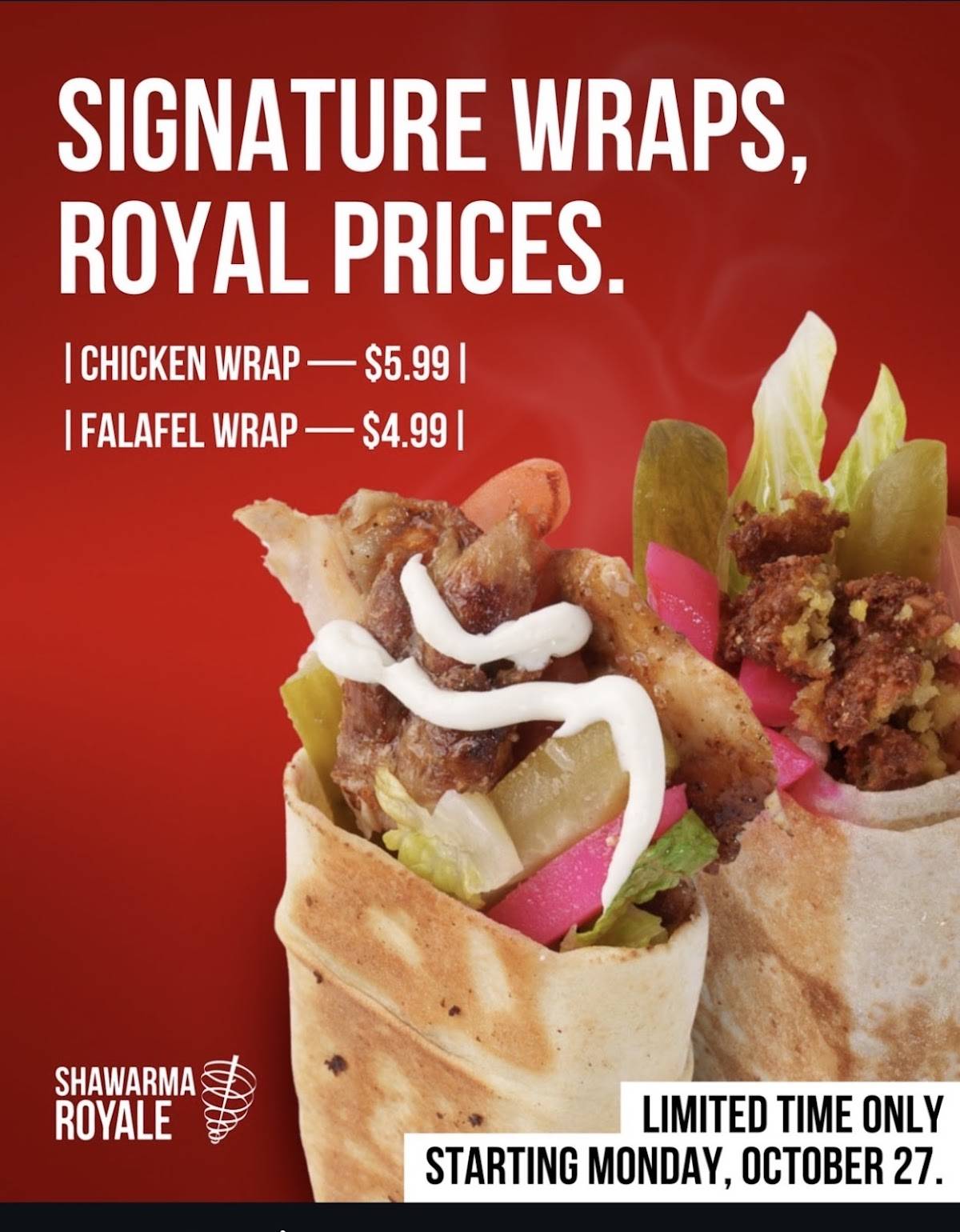 Menu au Shawarma Royale restaurant, Oakville