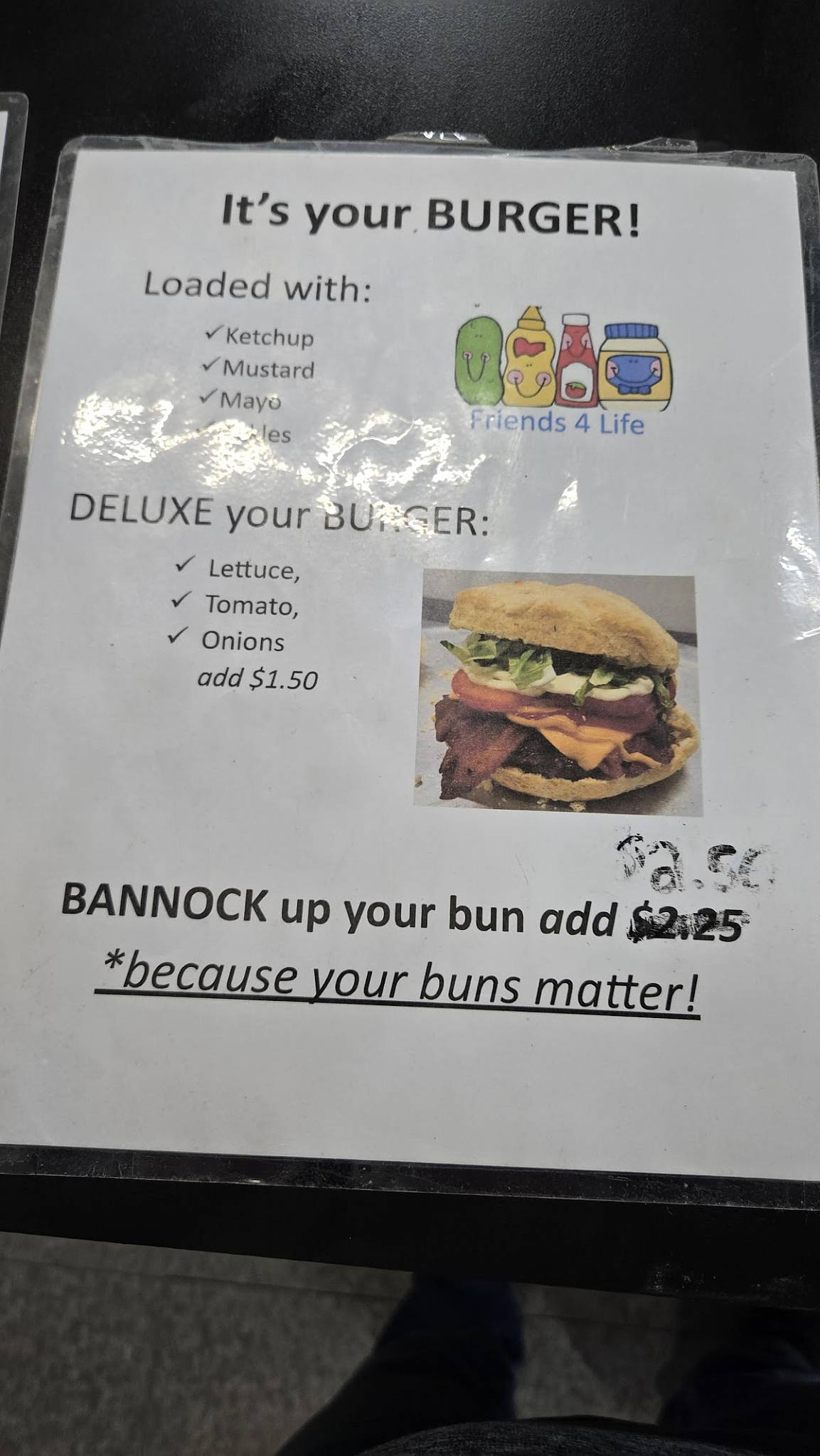 Menu at Shelly's Indigenous Bistro restaurant, Winnipeg