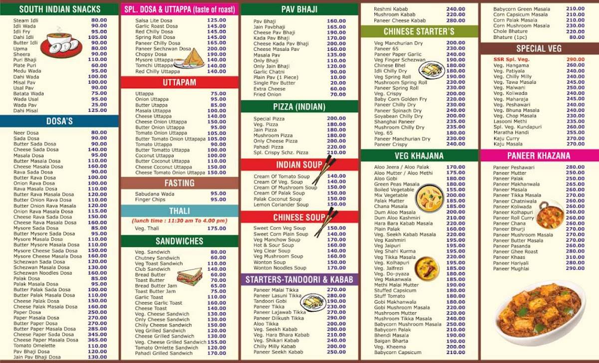 Menu at Shubh Sagar Restaurant, Bhiwandi, Unit No. 6