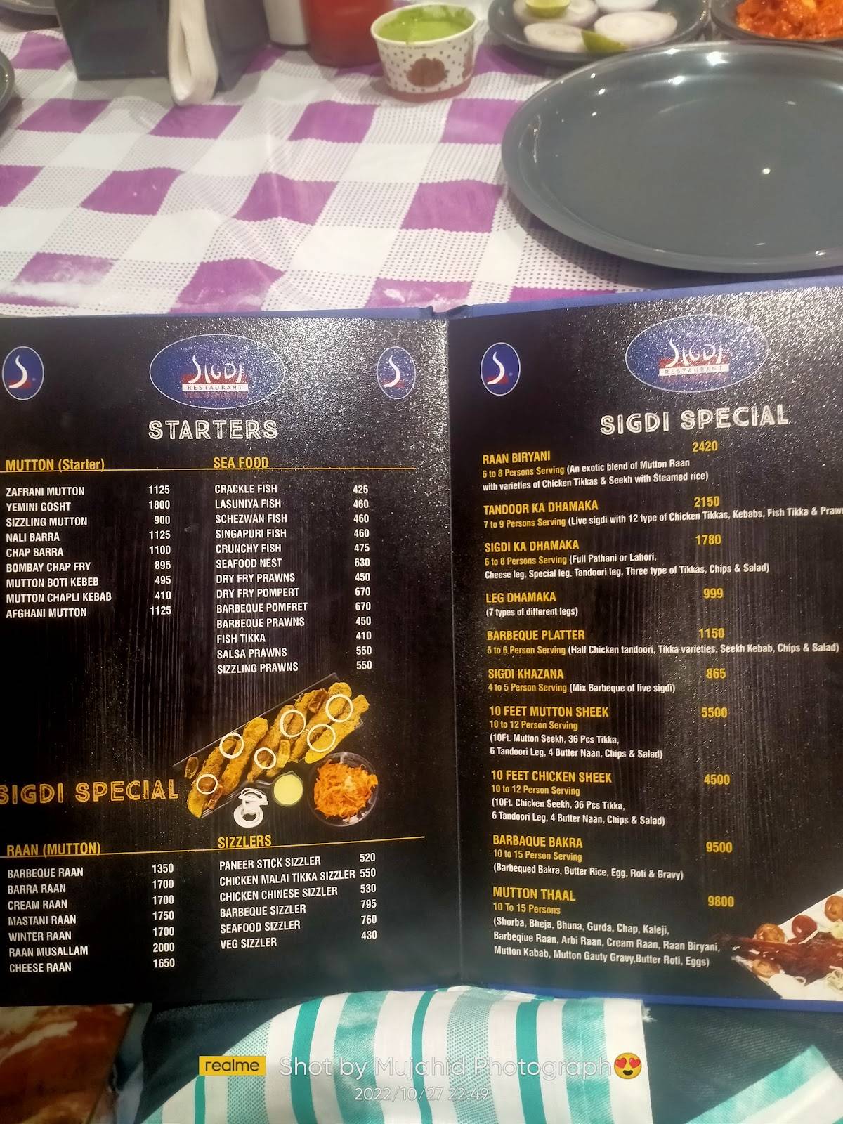 Menu at Sigdi Restaurant, Kapletha, Surat - Navsari Rd